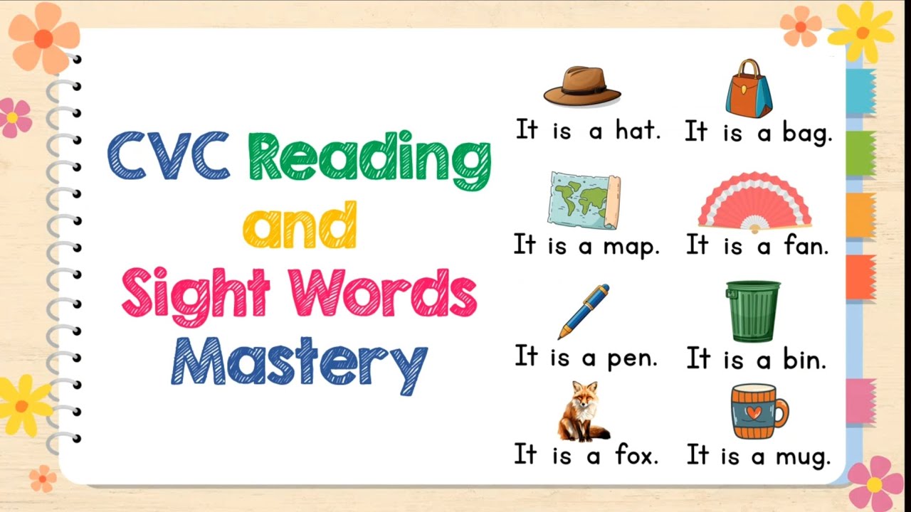 CVC Reading Practice | Sight Words for Grade 1 | It is Sentences - YouTube
