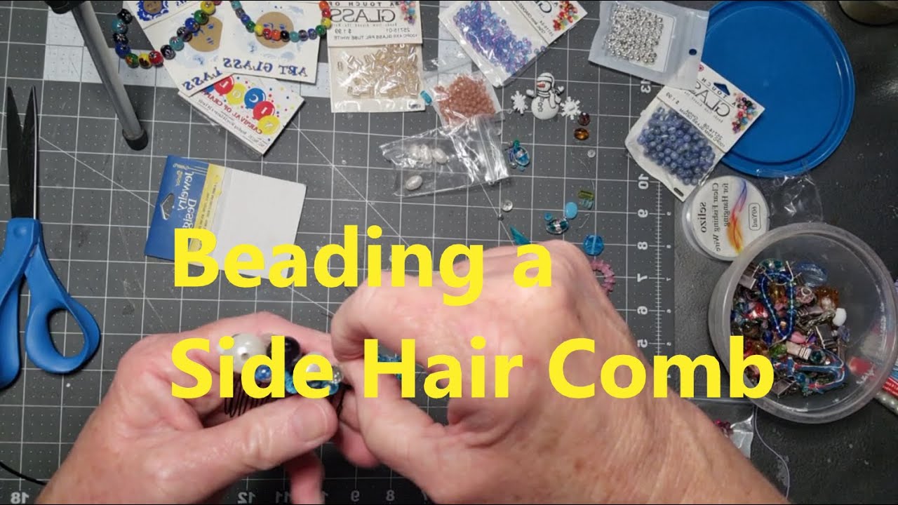 Beachy Beaded Hair Comb CRAFT Tutorial - YouTube