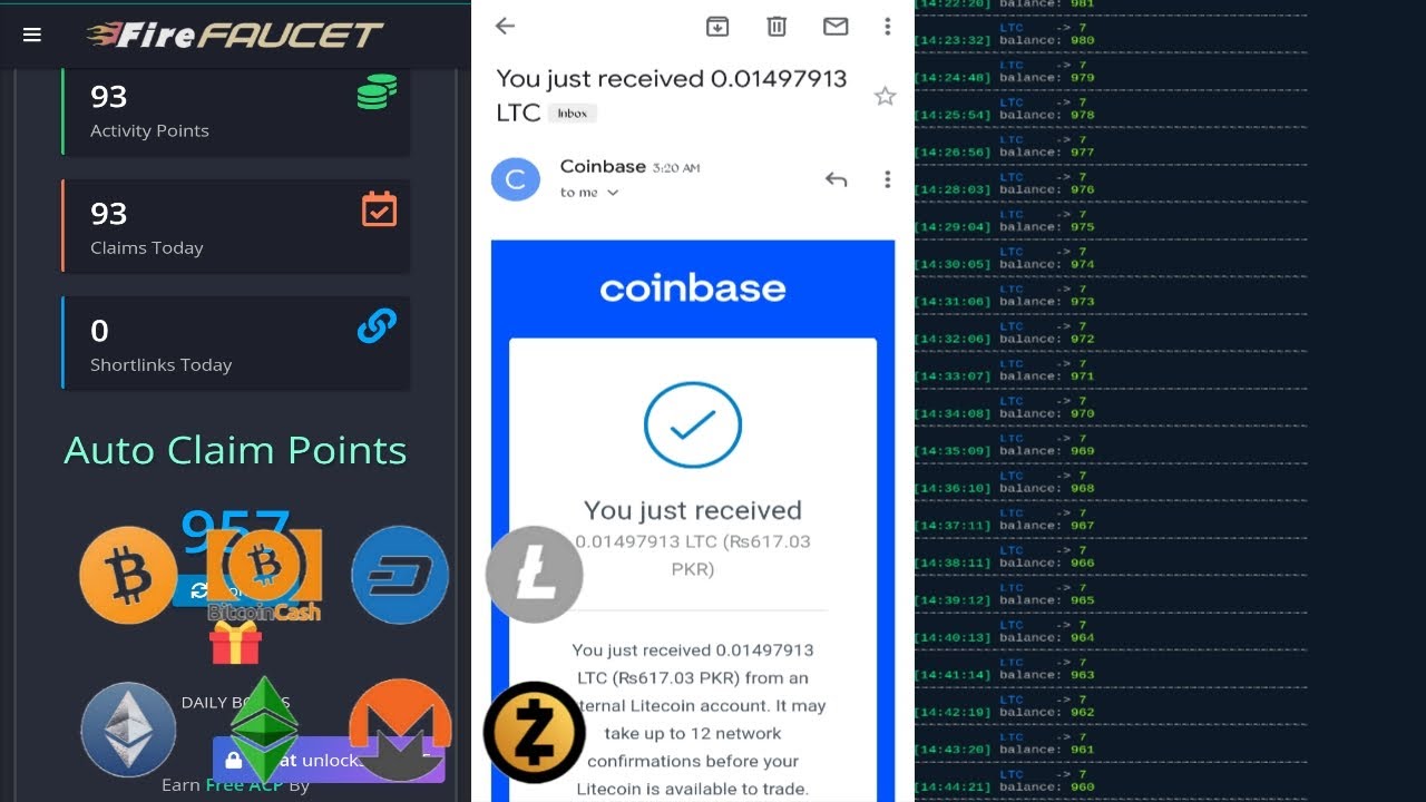 EARN CRYPTO BTC LTC DOGE ETH AUTO CLAIM FAUCET | TERMUX - YouTube