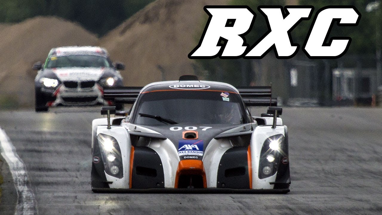 Radical RXC V8 Domec testing in Zolder (some Flames) - YouTube