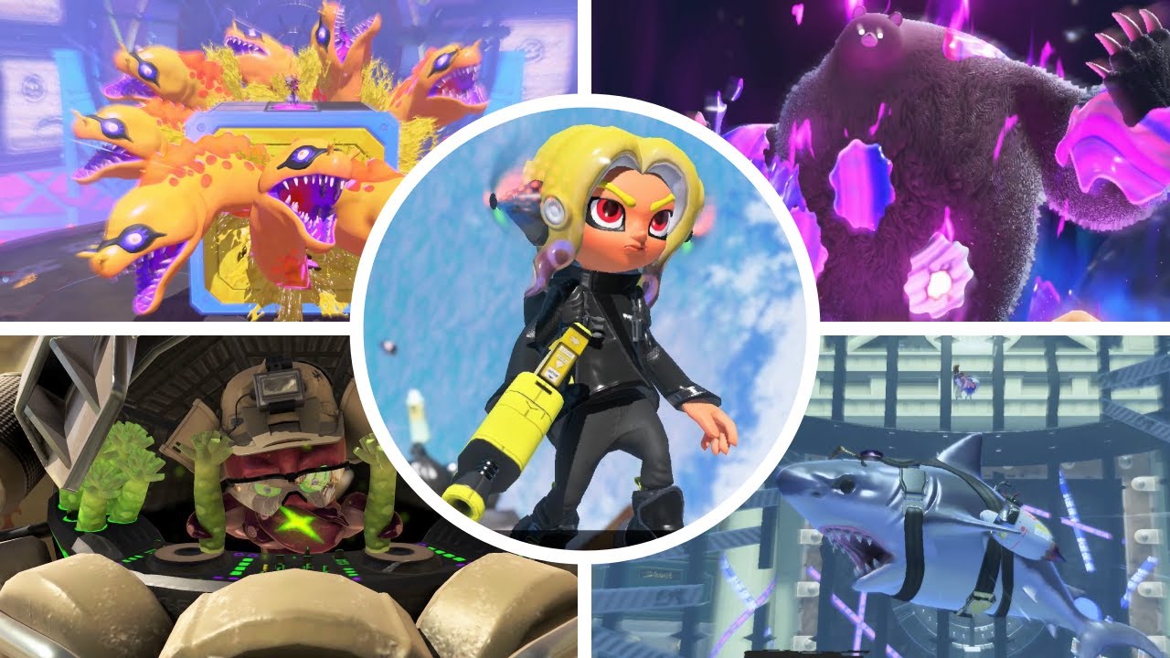 Splatoon 3 - All Bosses (Good And Bad Ending) - YouTube