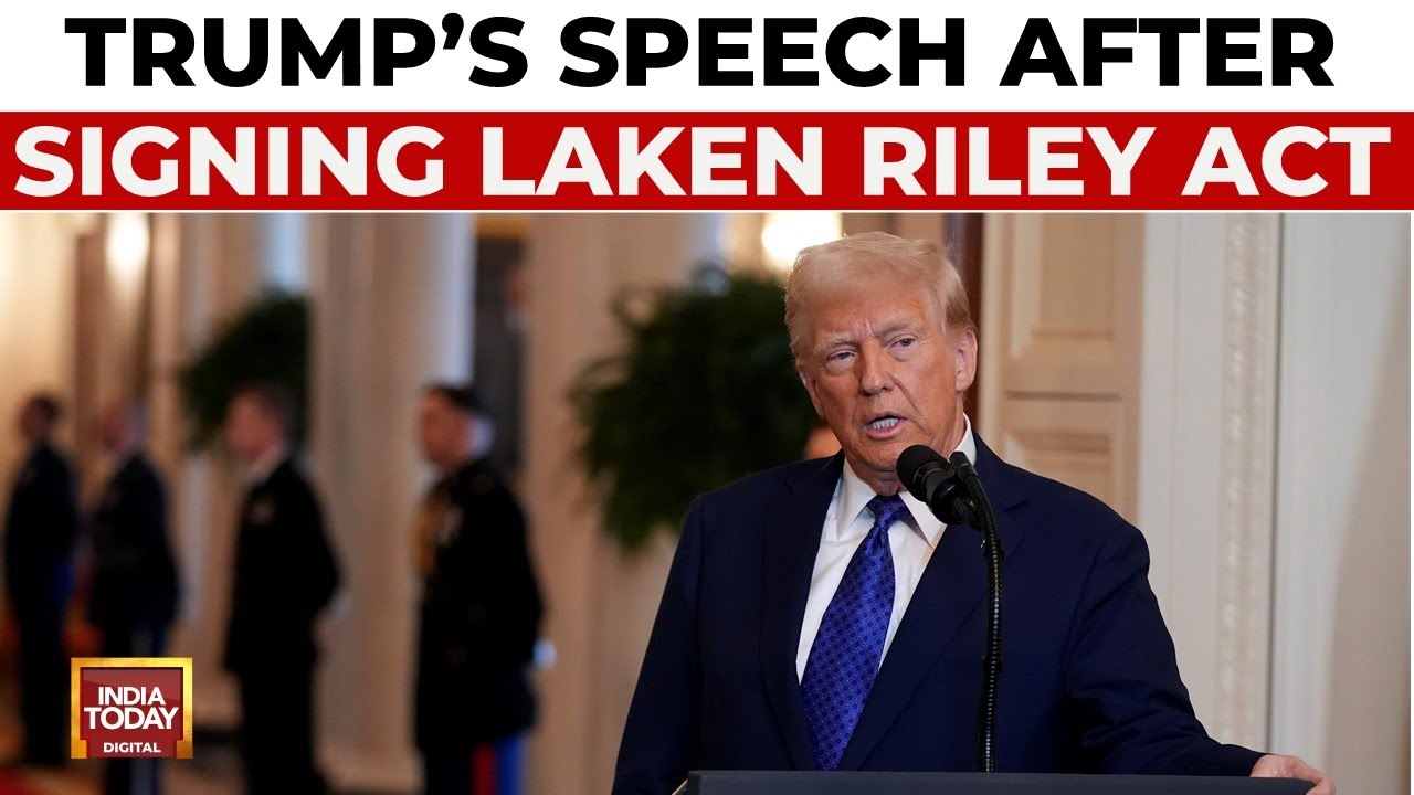 US President Donald Trump Signs Laken Riley Act | Trump's Bold Move On ...