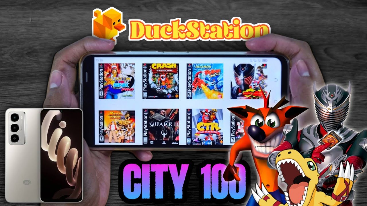 GAMING TEST 10 GAME PS1 ITEL CITY 100 - YouTube