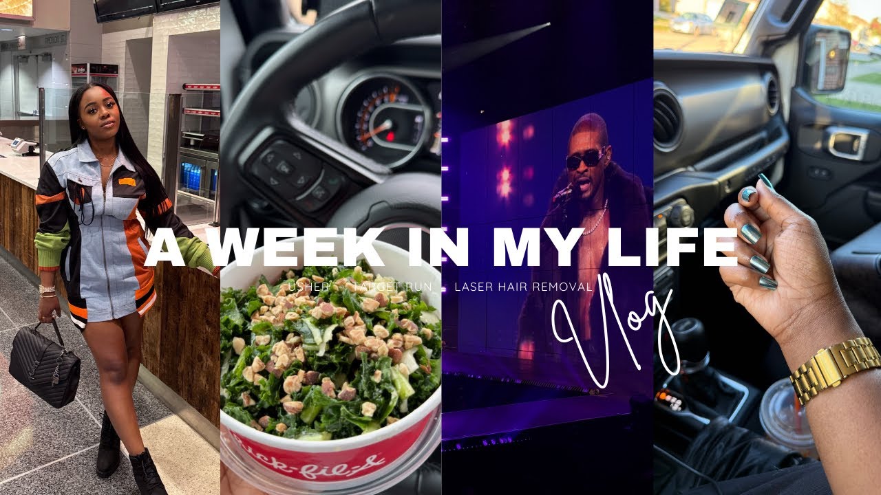 weekly vlog: usher concert in chicago + laser hair removal + target run ...