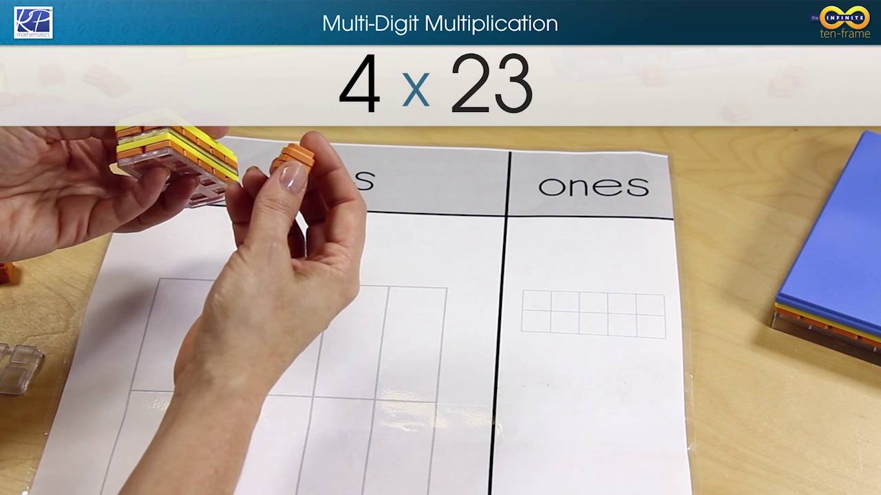 Multi Digit Multiplication - KP Mathematics ten-frame tile videos - YouTube