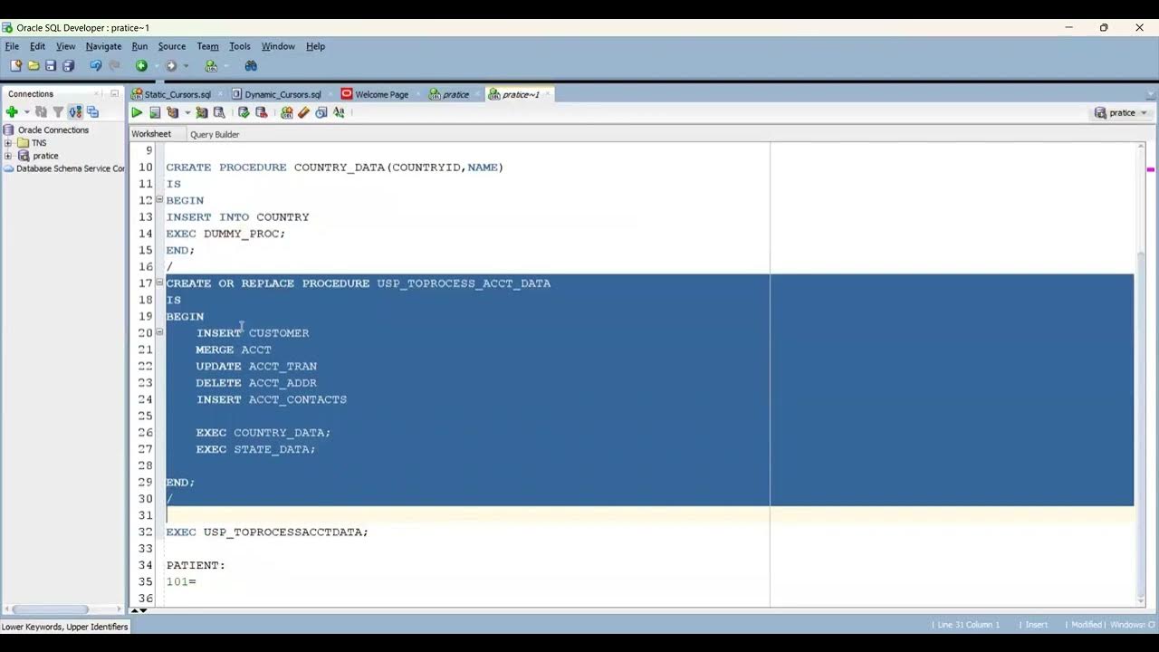 SQL Stored procedure analysis in realtime project with examples - YouTube
