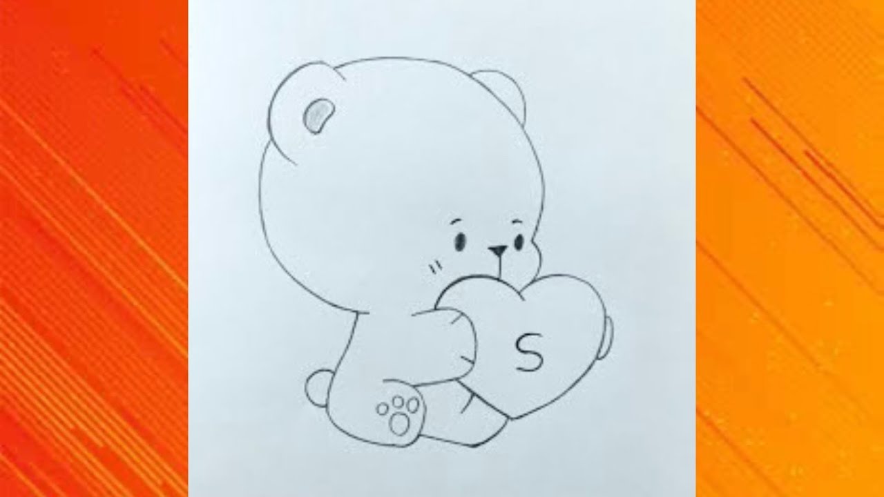 How to draw cute teddy drawing | drawing | easy step | Anku art - YouTube