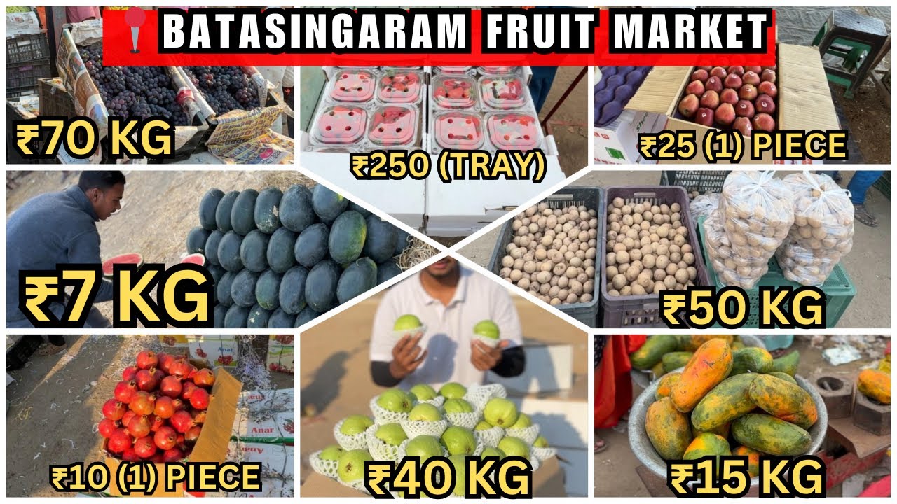 Telangana’s Largest FRUIT MARKET🥭|Batasingaram Fruit Market | Wholesale ...
