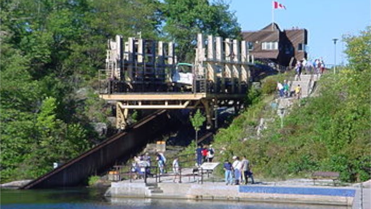 "The Big Chute Marine Railway" on the Trent Severn Waterway, Lock 44 ...