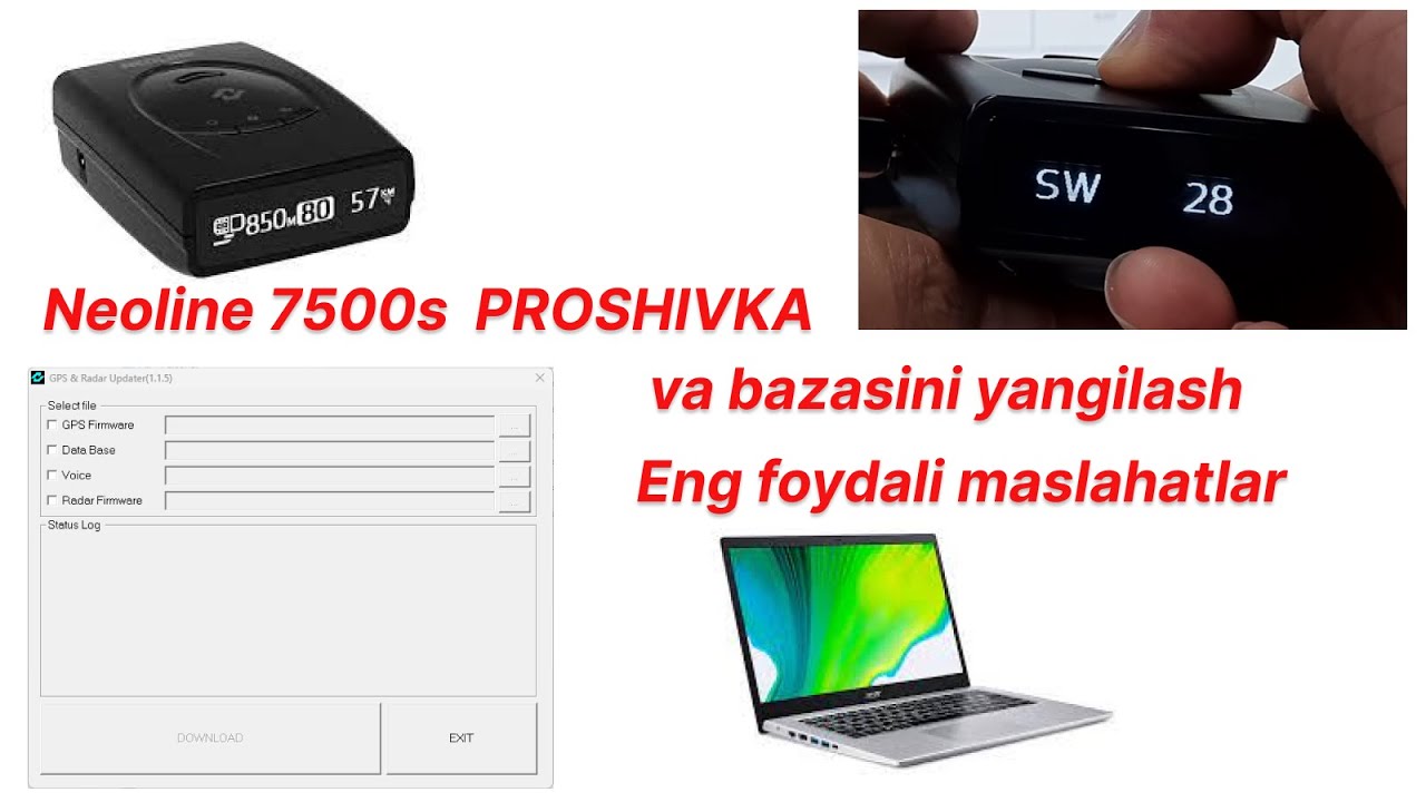 Neoline 7500s proshivka va bazasini yangilash - YouTube