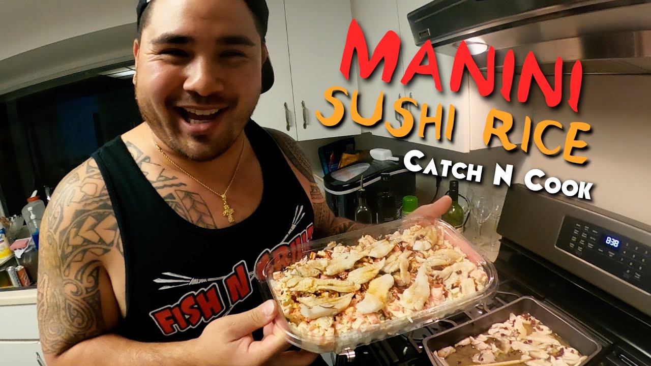 DELICIOUS SUSHI RICE w/GARLIC BUTTER SEARED MANINI FISH - Catch and ...
