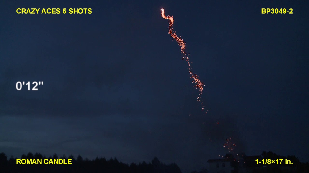 Atlas Fireworks - Crazy Aces 5 Shots - YouTube