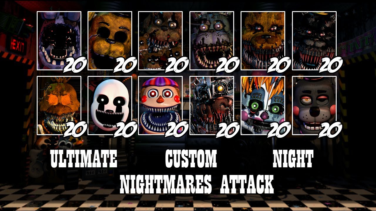 Ultimate Custom Night #11 - Nightmares Attack [Walkthrough] - YouTube