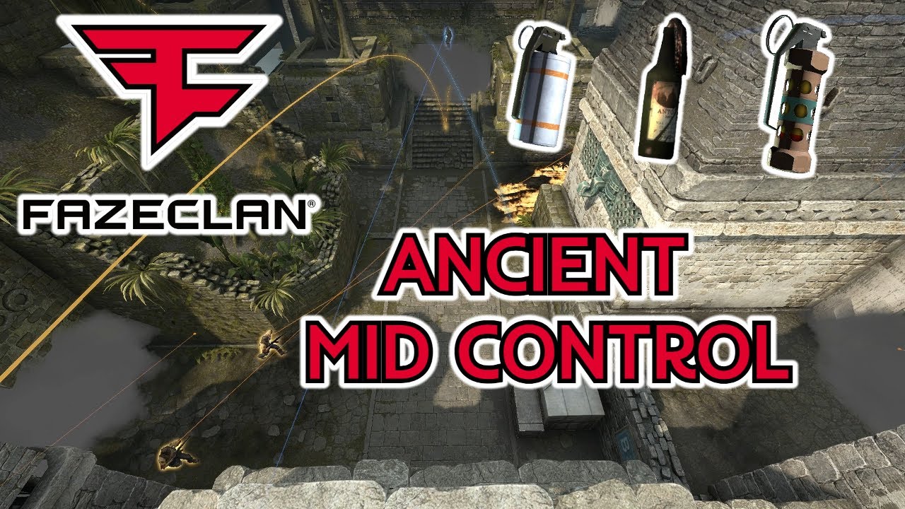 FaZe Ancient Mid Control (PRO CS:GO Tactics) - YouTube