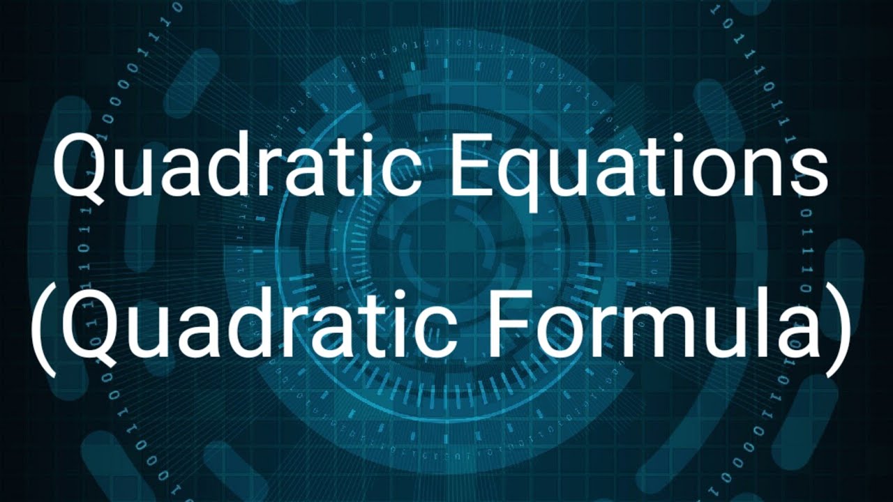 Quadratic Equations Part 3 Quadratic Formula YouTube quadratic-equations-part-3-quadratic-formula-youtube