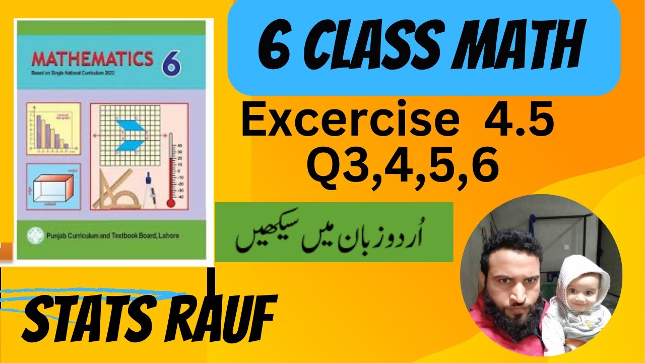 q3,4,5,6 ex4.5 6th grade math ptb Pakistann speed,distance and time ...