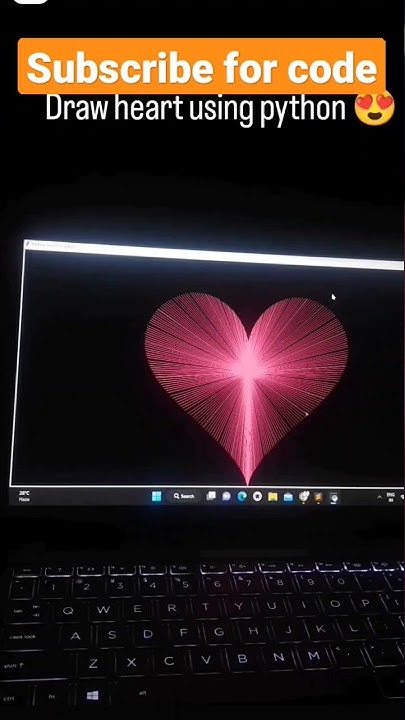 Draw amazing heart shape for your GF 😜 using python | heart shape in python #shorts - YouTube