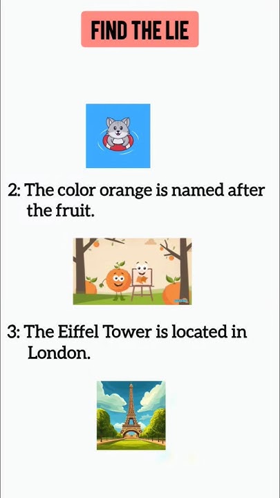 Find the Lie👍#English General knowledge#Simple english#Skill ...