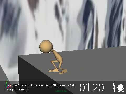 Walking through heavy winds animation - YouTube