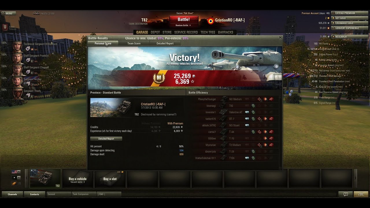 World of Tanks 8.6: Province, T82 tier 3 American tank destroyer, Ace ...