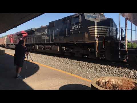 Railfaning with Millennium Force at the Sandusky Amtrak station NS combined tank train passes NS ...