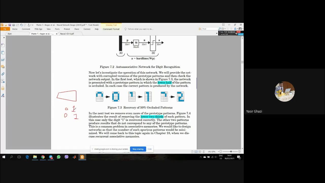 Neural Network محاضرة الثامنة بتاريخ 2021/2/6 Supervised Hebbian ...