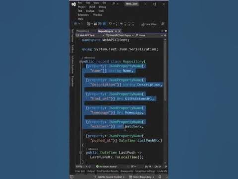 Call GitHub API in a .NET console app using C# #shorts - YouTube