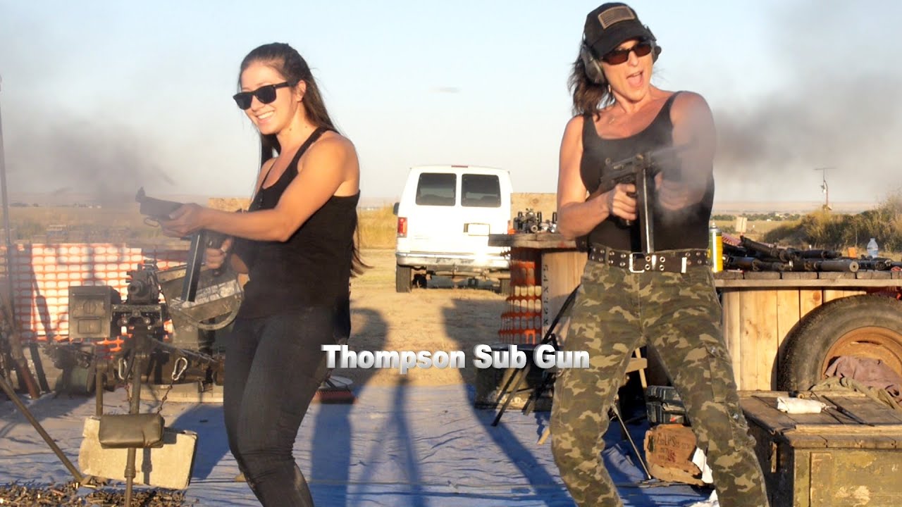 Thompson Sub Gun and Browning M1919 - YouTube