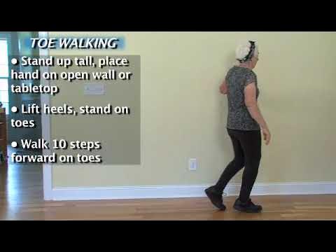 Toe Walking - Balance Exercise - Otago Exercise Program - YouTube