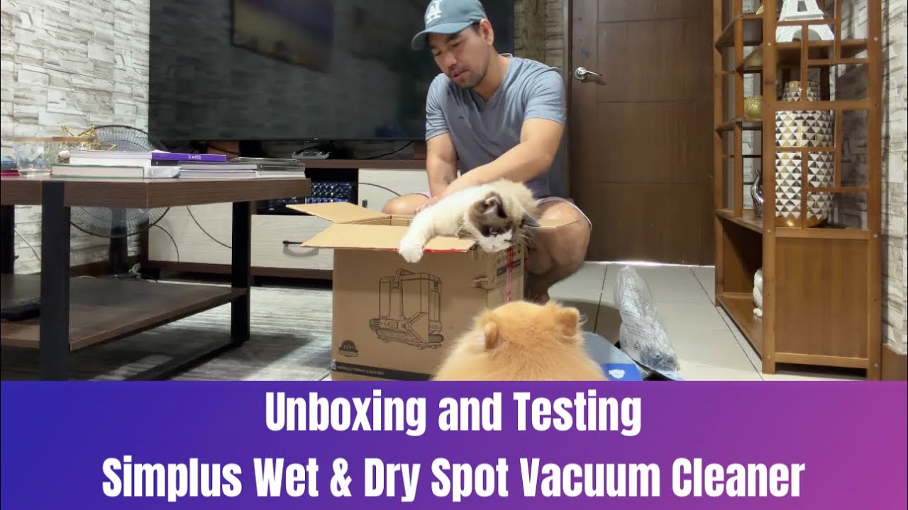 Unboxing and Testing Simplus Wet & Dry Spot Vacuum Cleaner #shopee ...