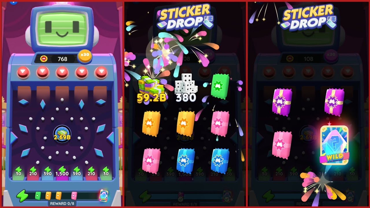Monopoly Go! How Many Stickers Did I Get From Peg E Sticker Drop💧- Part ...
