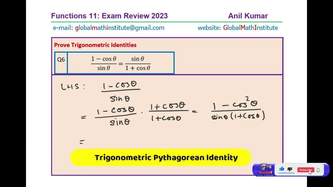 Prove 10 Trigonometric Identities Master Strategies Mcr3u Functions