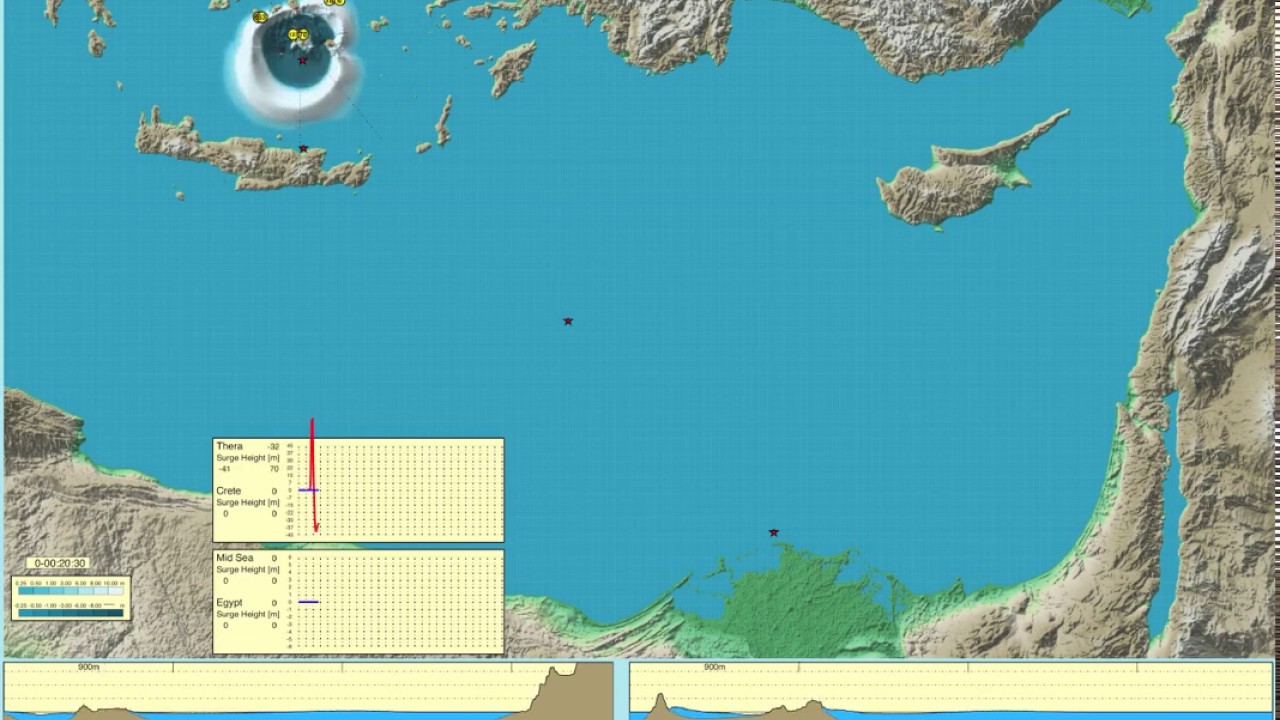 Thera Eruption Tsunami approx. 1550 BCE - YouTube