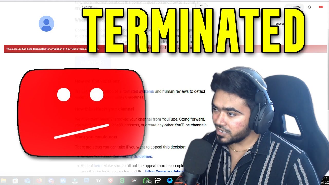 Our Channel Got TERMINATED - YouTube