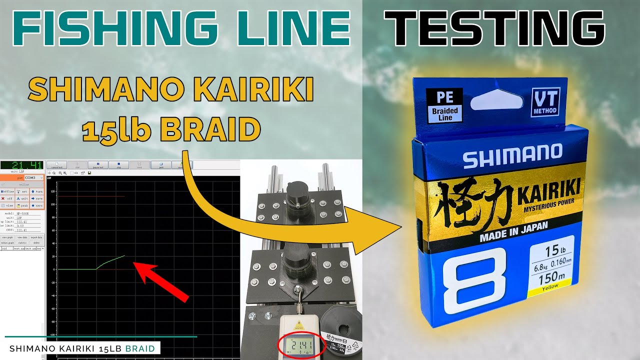 Fishing Line Testing Shimano Kairiki 15lb Braid YouTube