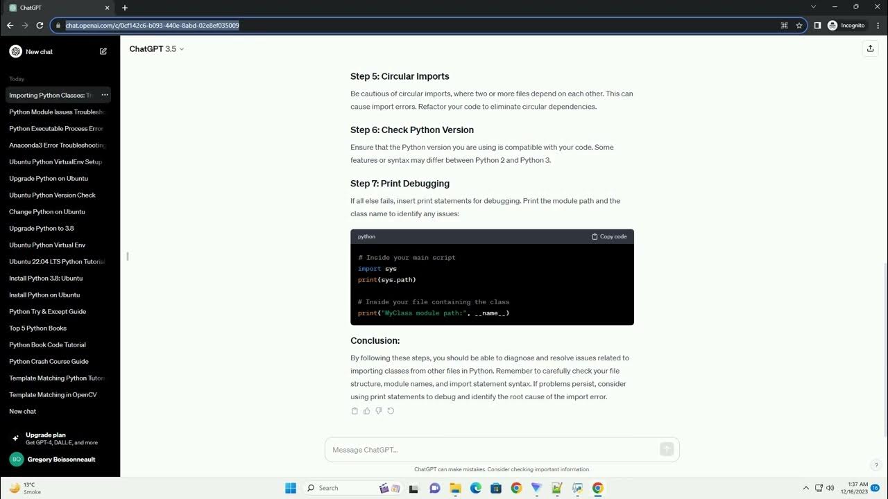 Unable To Import Class From Another File Python Youtube