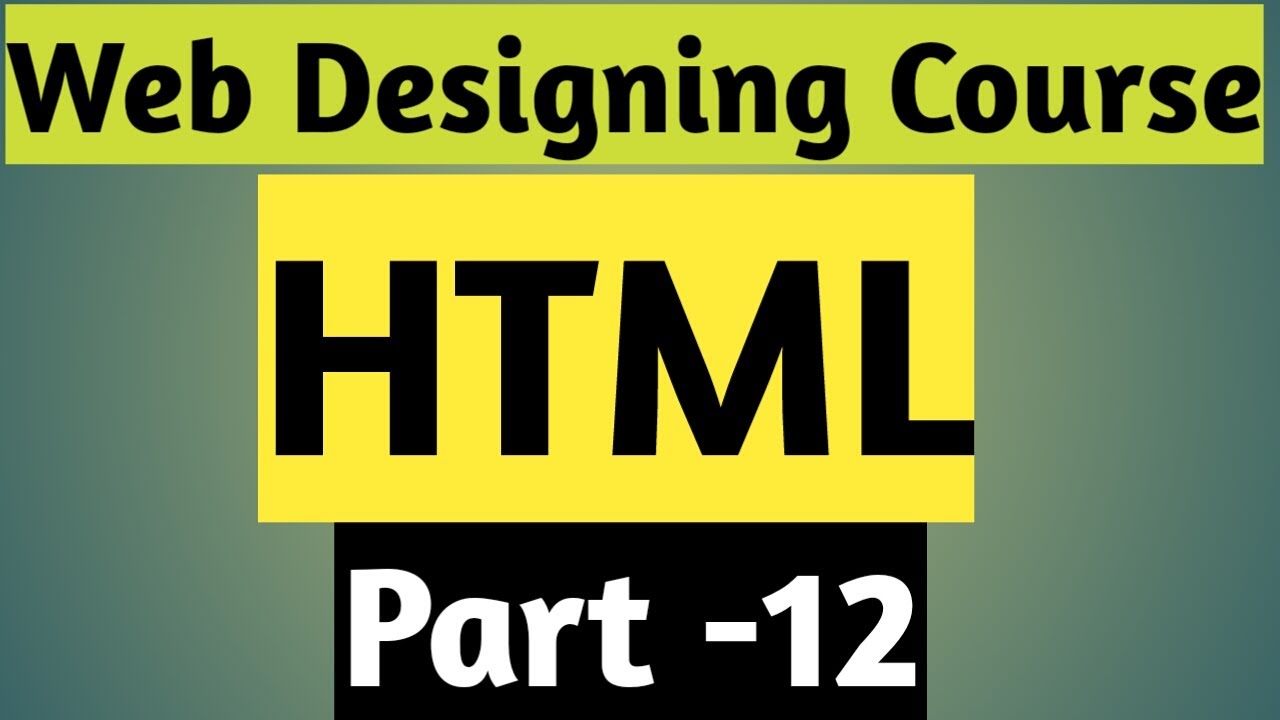 WEB Designing Course | PART -12 || hr tag and del tag in html || - YouTube