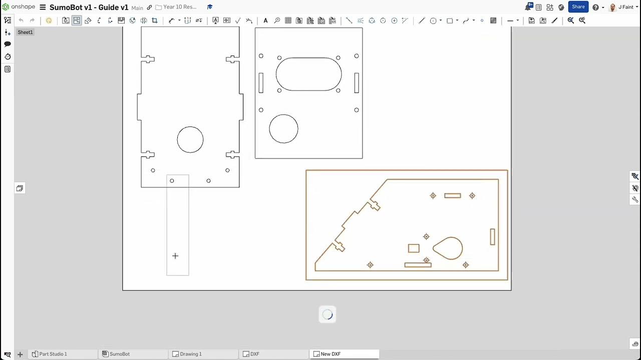 OnShape - Create a Drawing for a DXF Export for Laser Cutting - YouTube