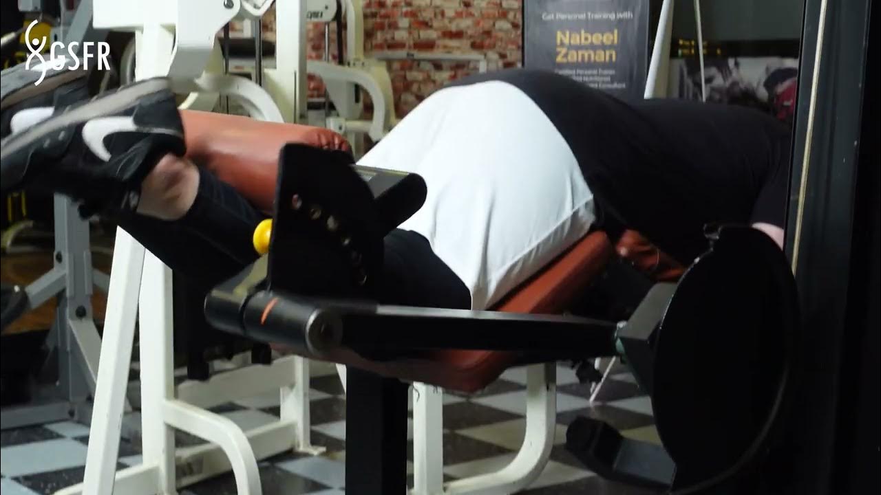 Lying Hamstring Curls Machine Exercise at Gym Urdu Hindi - YouTube
