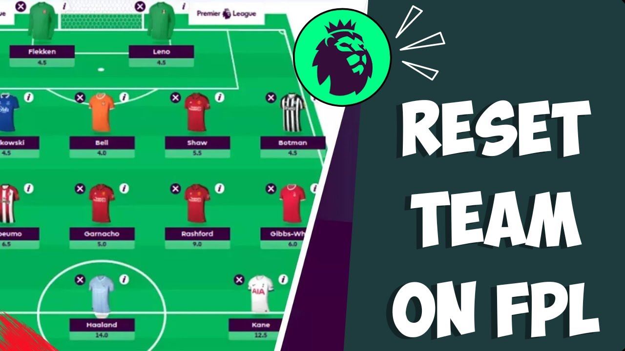 How to Reset Team on FPL | Fantasy Premier League Tips - YouTube