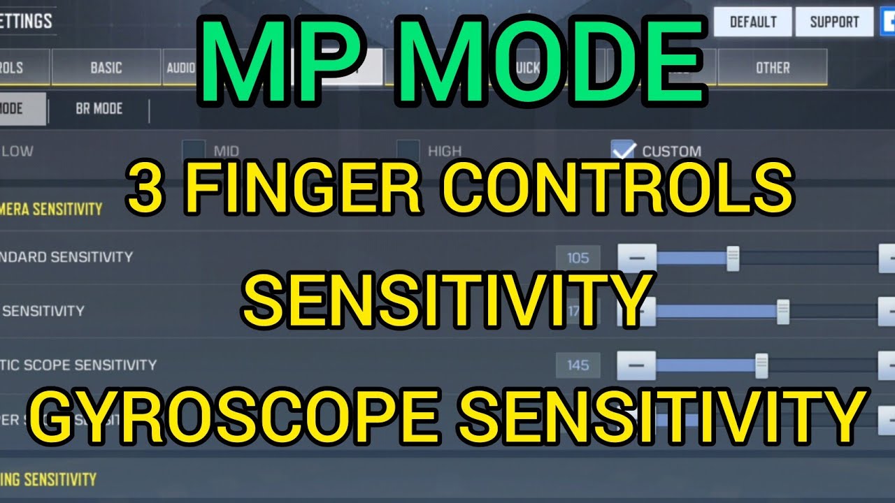 BEST 3 FINGER CLAW CONTROLS AND SENSITIVITY FOR MP MODE | COD MOBILE ...