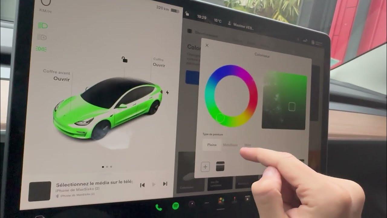 TESLA - Changer la couleur de sa Tesla en 1 minute avec le coloriseur ...