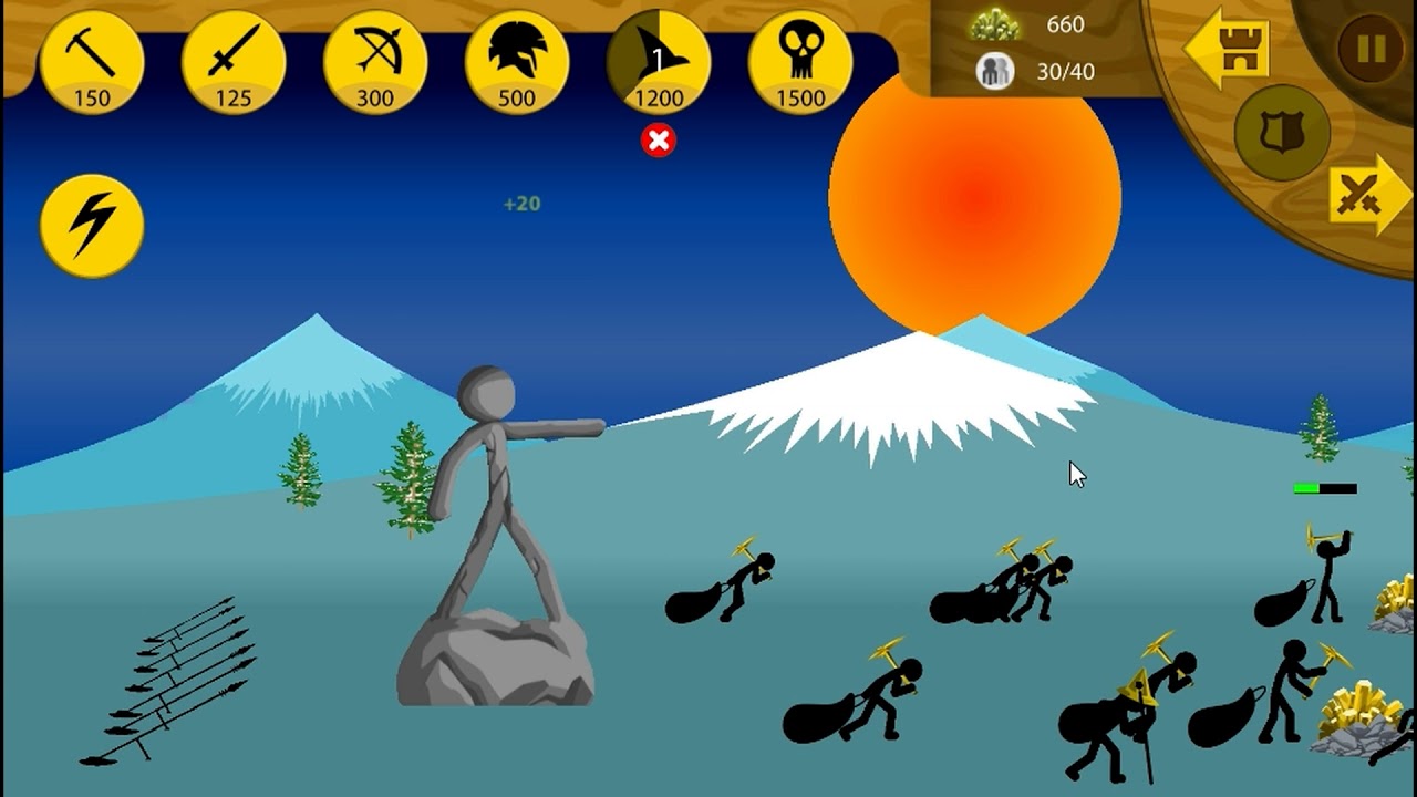 stick war noob game tivi vs pro - YouTube