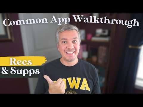 Common Application Walkthrough: Recommendation Letters & College Supplements #commonapp