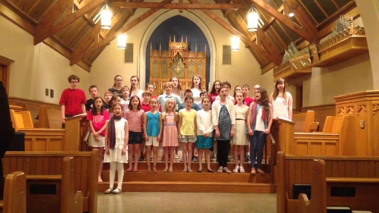 School Choirs Sing National Anthem 8 am Service on May 24 - YouTube