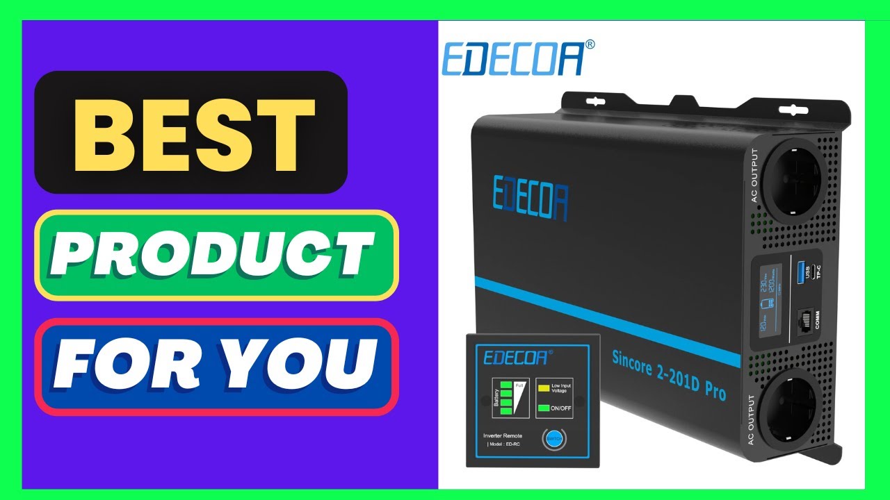 EDECOA 2000W 12V to 220V 230V Pure Sine Wave Power Inverter - YouTube
