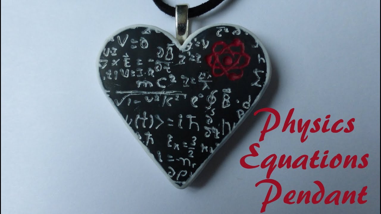 Physics Equations Pendant - Polymer Clay Tutorial - YouTube