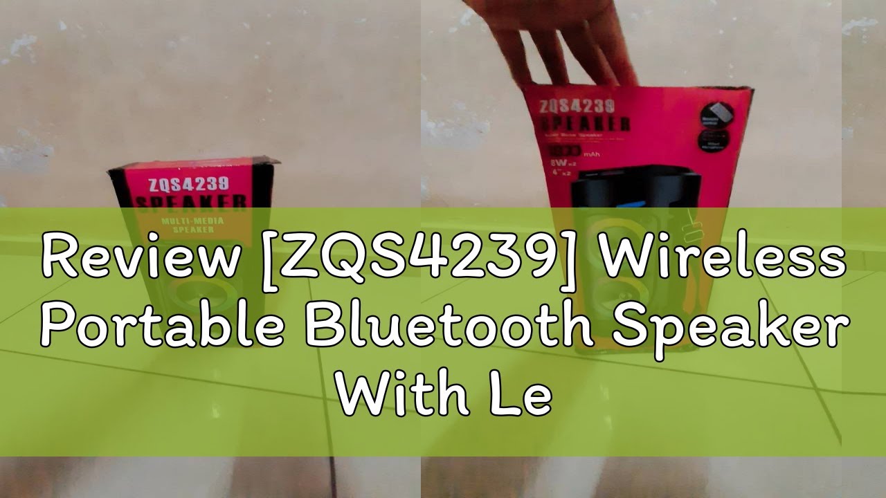 Review [ZQS4239] Wireless Portable Bluetooth Speaker With Led Light With Mic[4 inch x 2 speaker ...