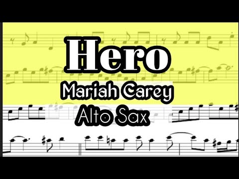 Hero Alto Sax Sheet Music Backing Track Play Along Partitura - YouTube
