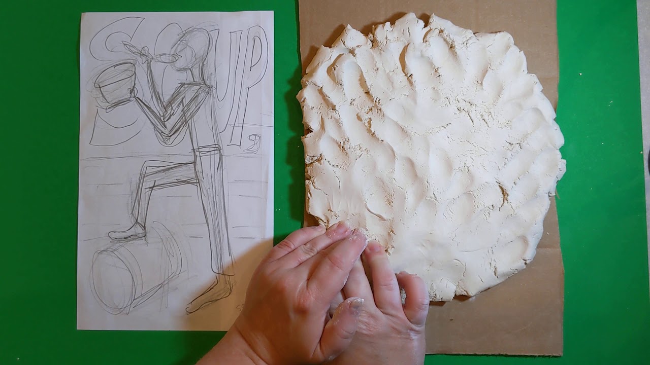 Relief Sculpture pt 2: Flattening the Clay - YouTube